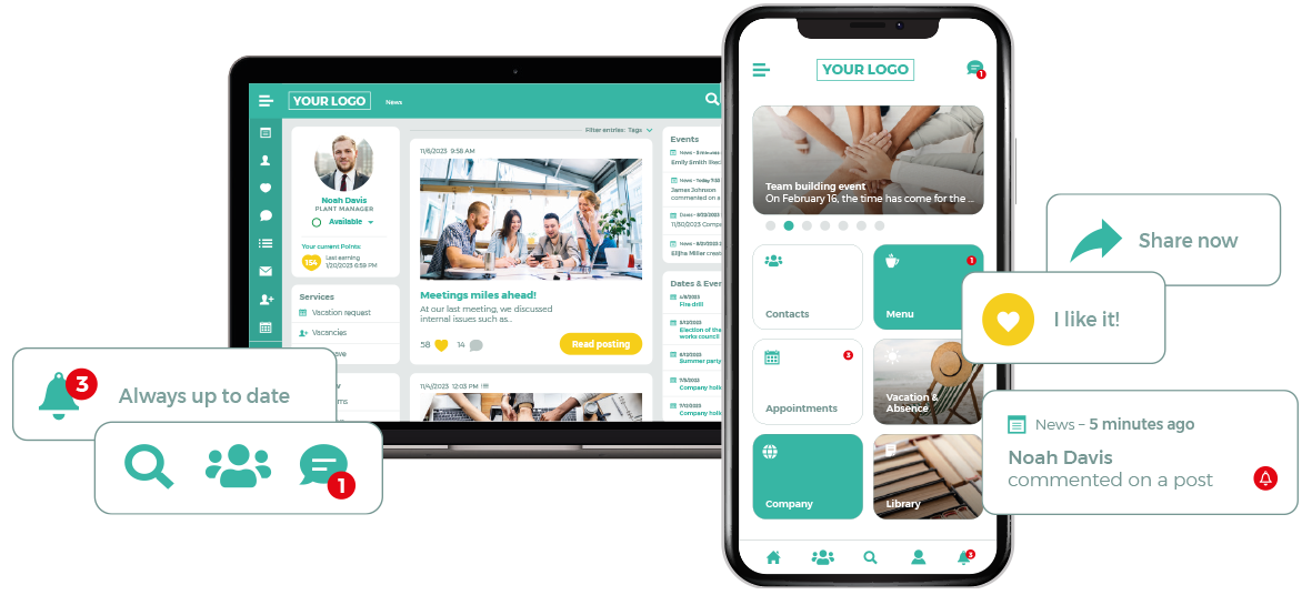 Employee app for internal communication | LOLYO